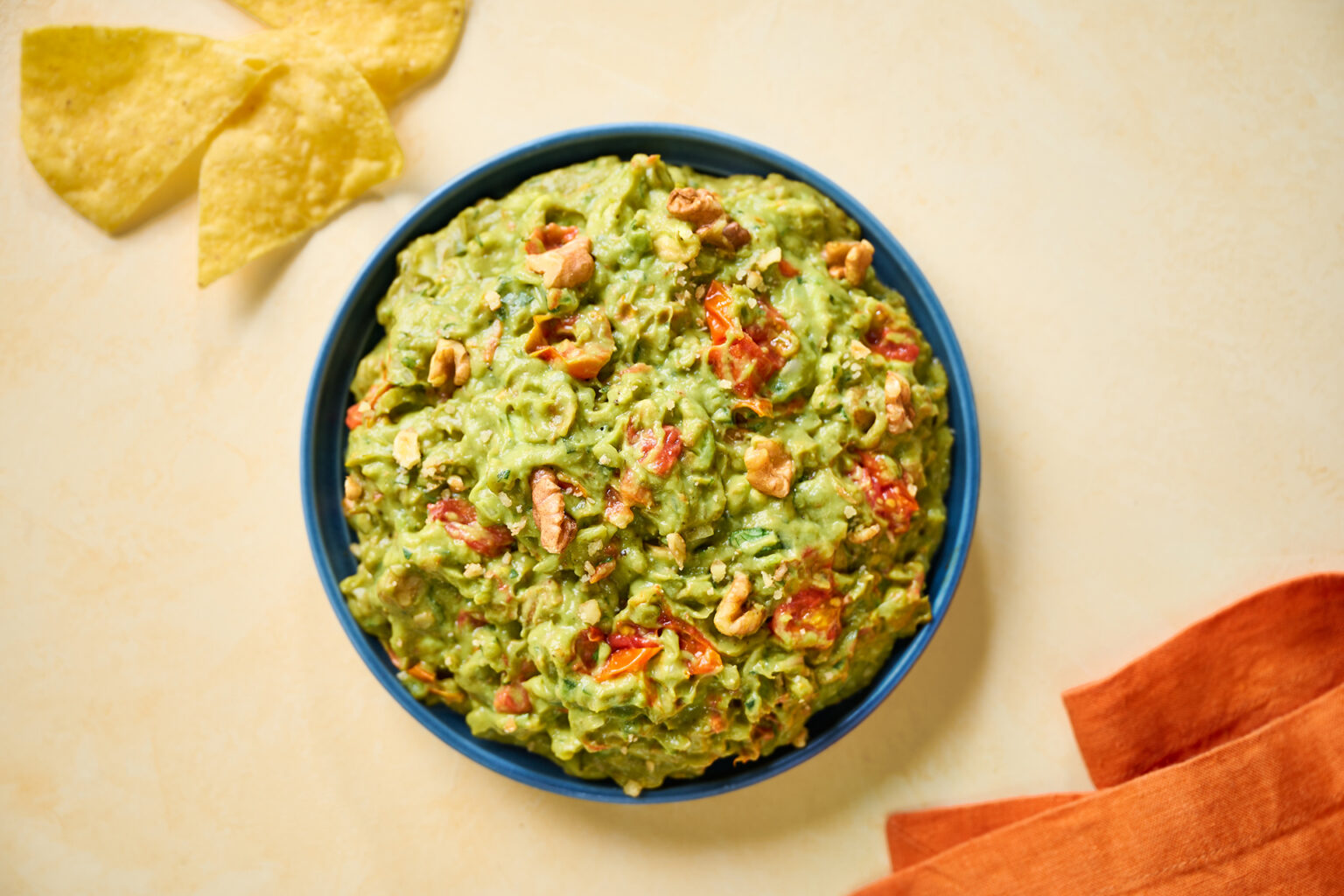 Walnut and Roasted Tomato Guacamole - Feel Good with California Walnuts
