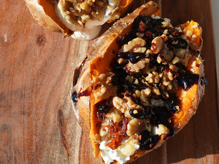 Sweet & Savory Loaded Walnut Sweet Potatoes - Feel Good with California ...