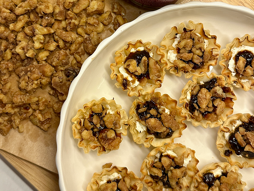 Maple, Walnut & Fig Goat Cheese Bites - Feel Good with California Walnuts