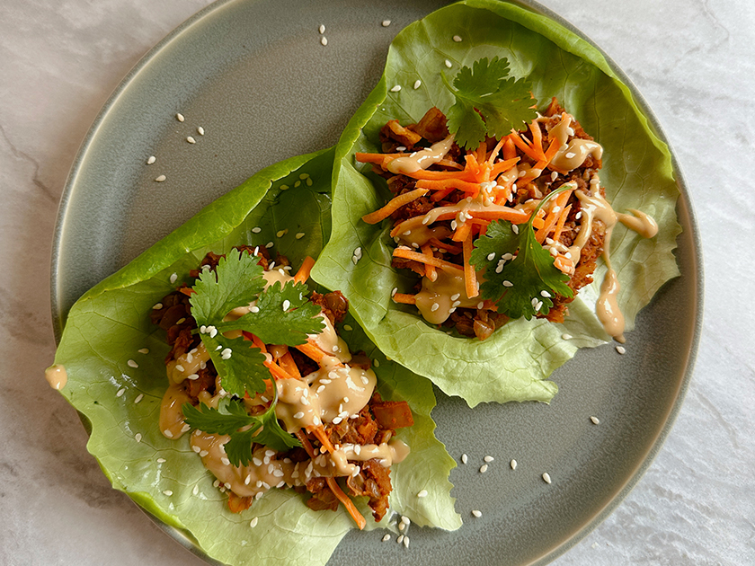 Walnut Lentil Lettuce Wraps - Feel Good with California Walnuts